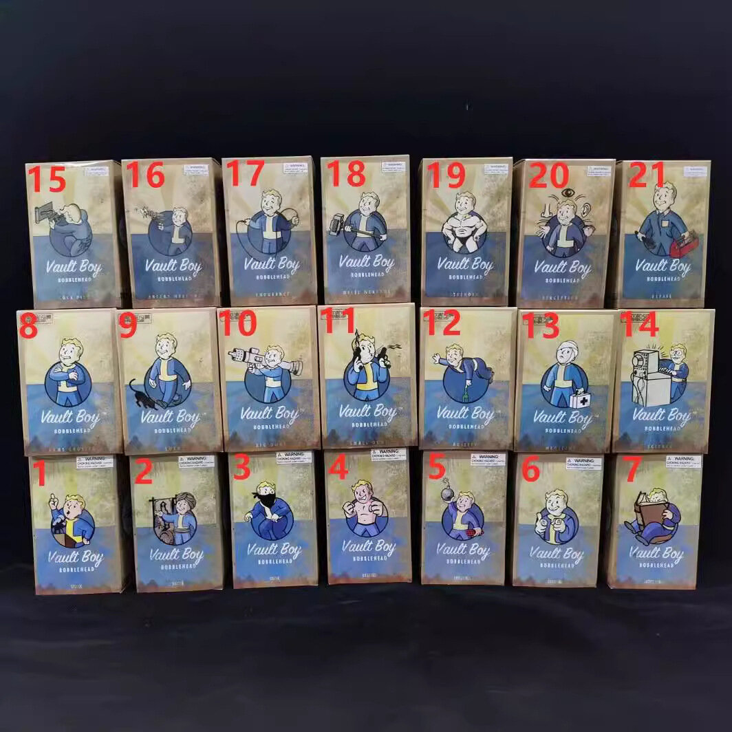 Фигурка Fallout Vault Boy, коллекционная модель PVC, бобблхед с подвижной головой, 1/7 Scale, в коробке