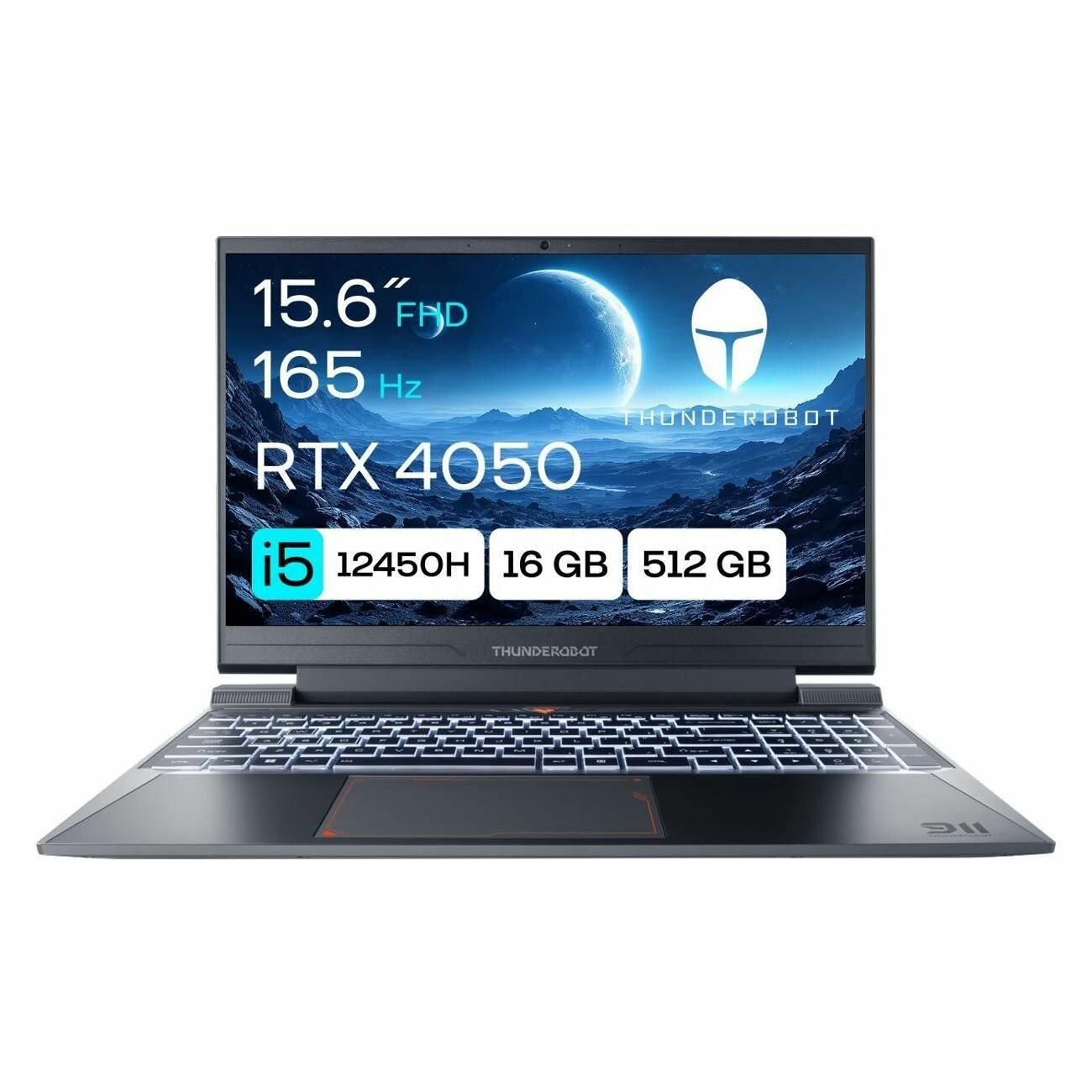 Ноутбук игровой Thunderobot 911 X Wild Hunter G2D 15,6"/i5-12450H/16Гб/512Гб/RTX 4050 6Гб/noOS/Серый(JT009A00KRU)