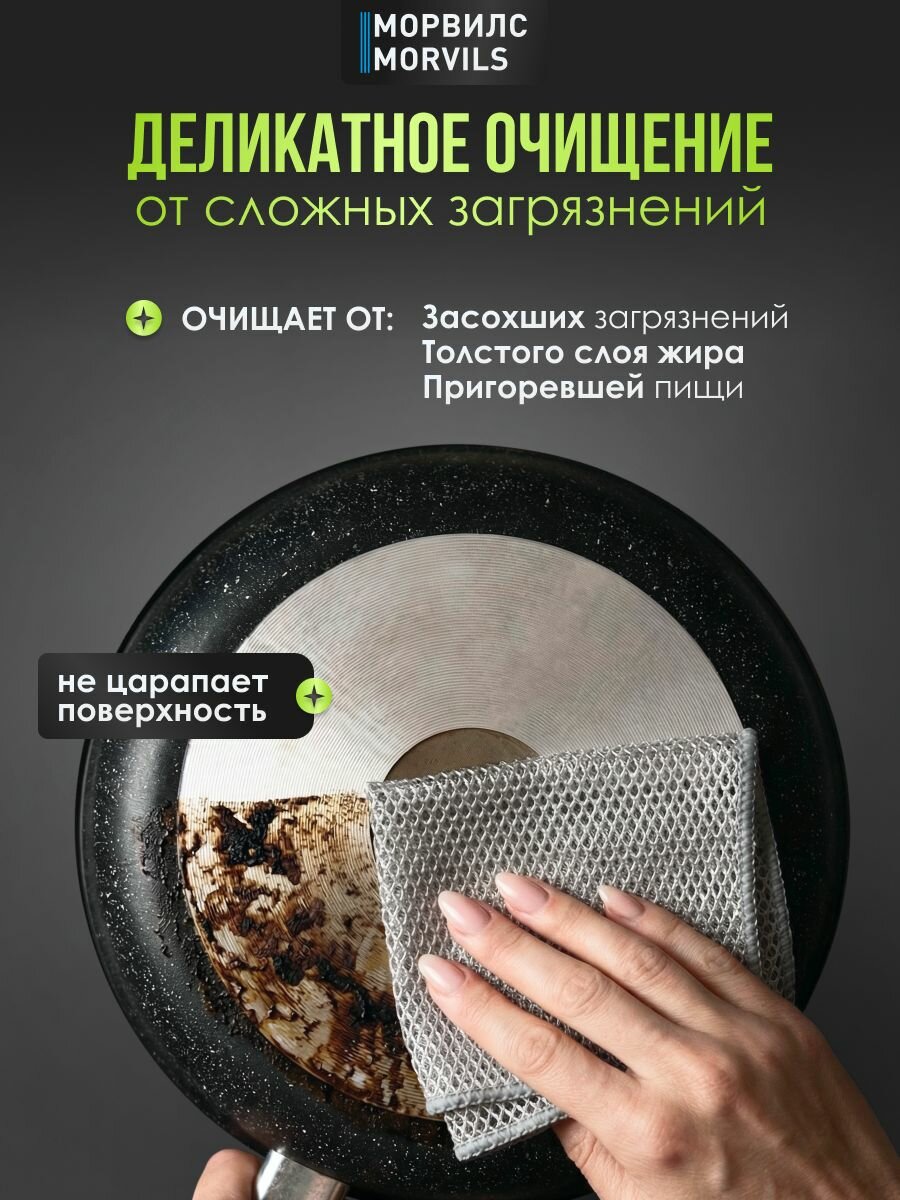 Губки для посуды металлические, сетка для мытья посуды , 20х20 см, 10 шт