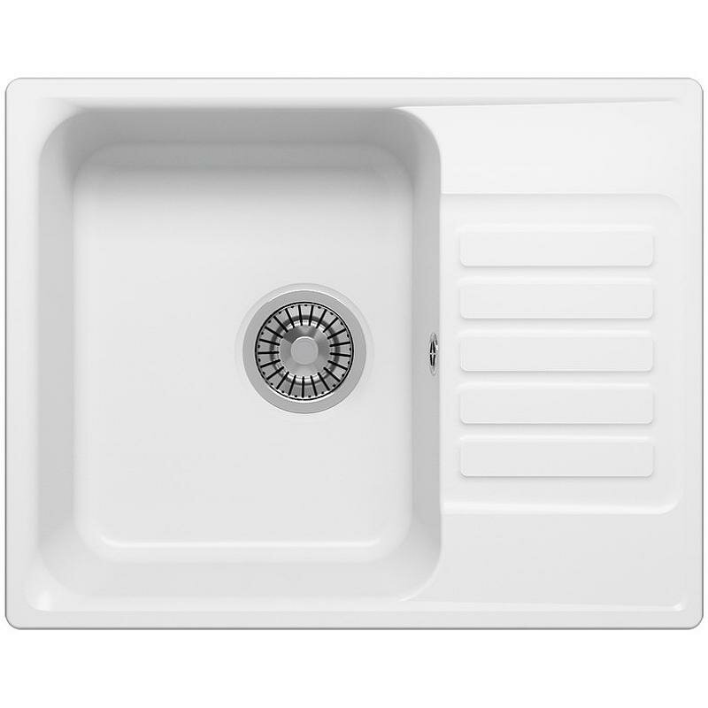 Мойка для кухни Reflexion 60х48 RF0460WH белая, 1 чаша, кварц