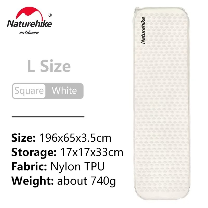 Naturehike Fish Bone Inflatable Mat Ultralight Auto-inflating Spongee Air Mattress Portable Outdoor Camping Tent Damp Proof Mat