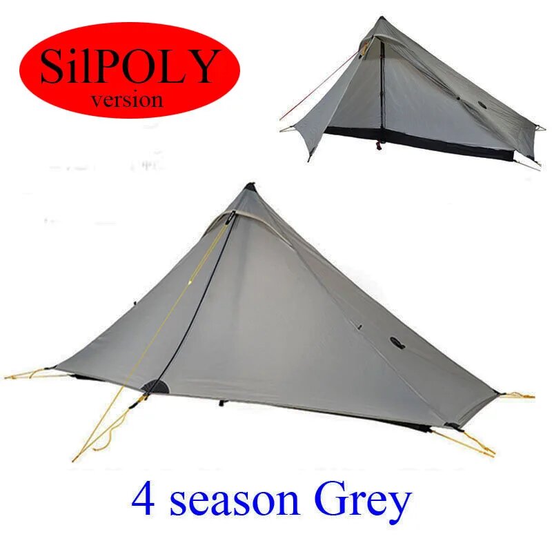 2026 Version SilPOLY SilNYLON 3F LANSHAN 1 Pro Новый водонепроницаемый зippers No-See-Um 3/4 сезона Двусторонний силиконовый Односпальный палатка