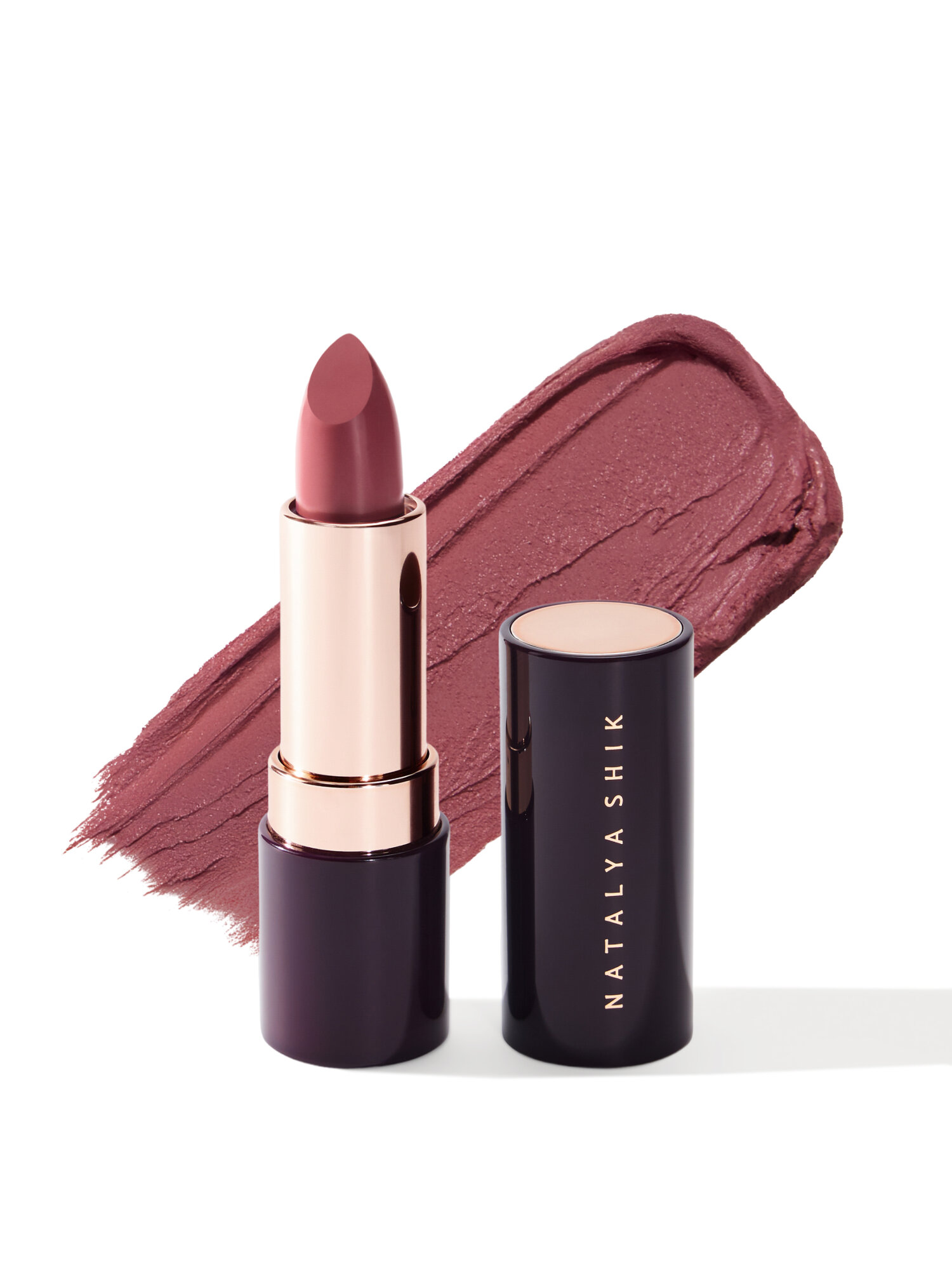 Помада для губ NATALYA SHIK CASHMERE LIPSTICK матовая, в стике, с бархатистой текстурой 03 OBSESSED приглушенный розовый