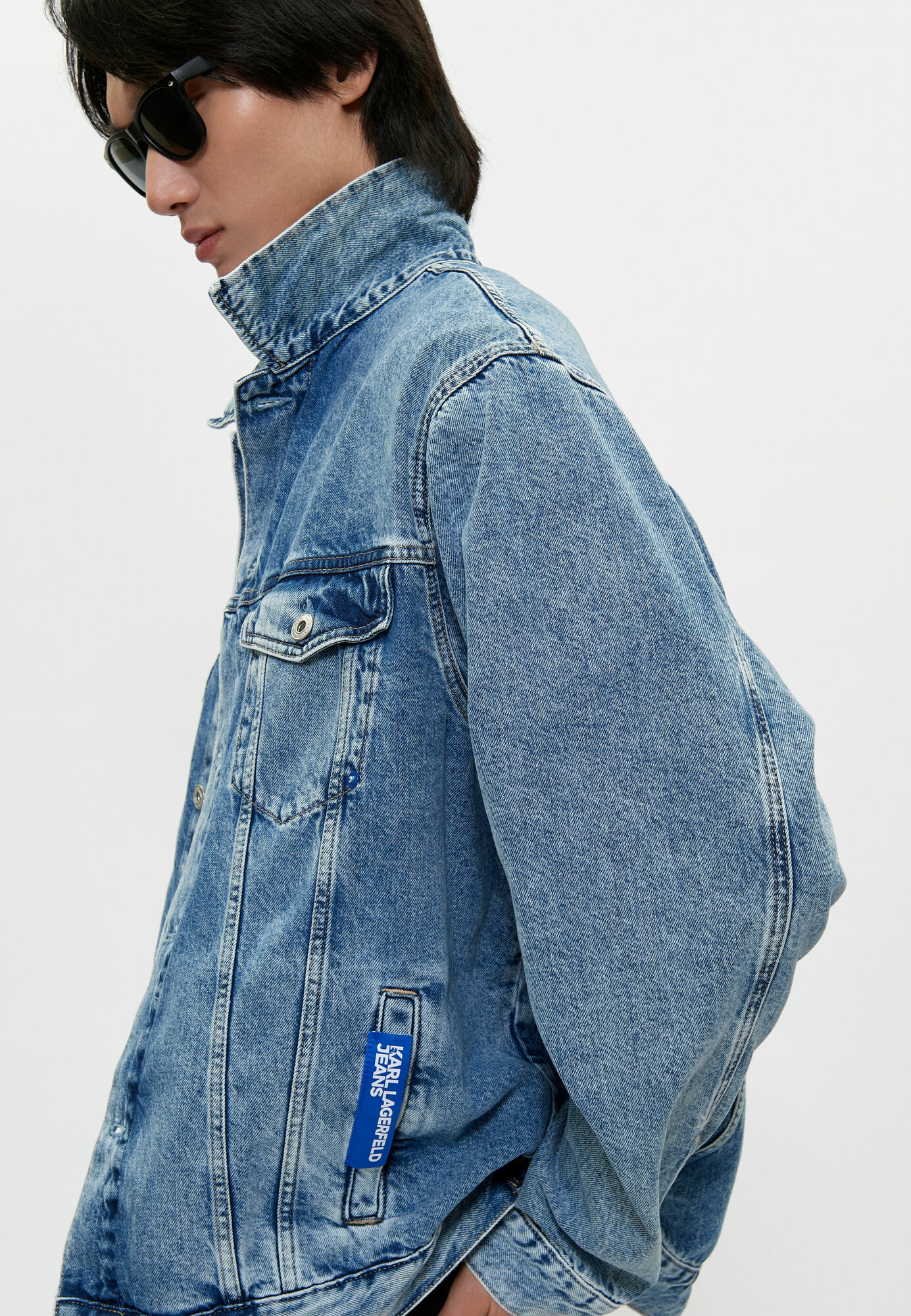 Куртка KARL LAGERFELD JEANS, размер M, голубой — фото 1