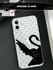 Силиконовый чехол на Apple iPhone 12 mini / Айфон 12 Мини с принтом Черный лебед...
