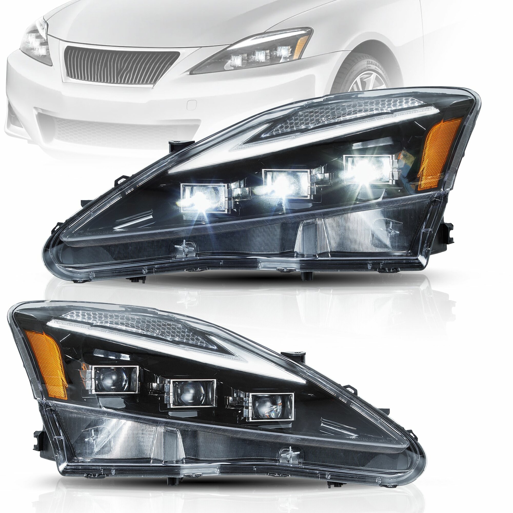 VLAND Фара автомобильная, 4 шт, арт. 2006-2013 Lexus IS250, IS350, ISF