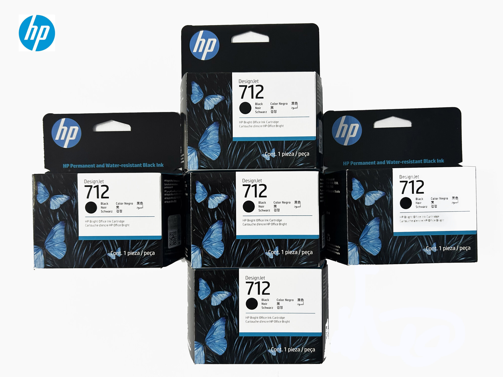 Комплект картриджей HP 712 Original, черный, для оригинальных HP, 100% оригинал