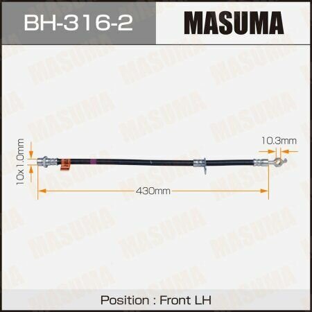 BH-316-2 Шланг тормозной TOYOTA 91-00 передн. лев.