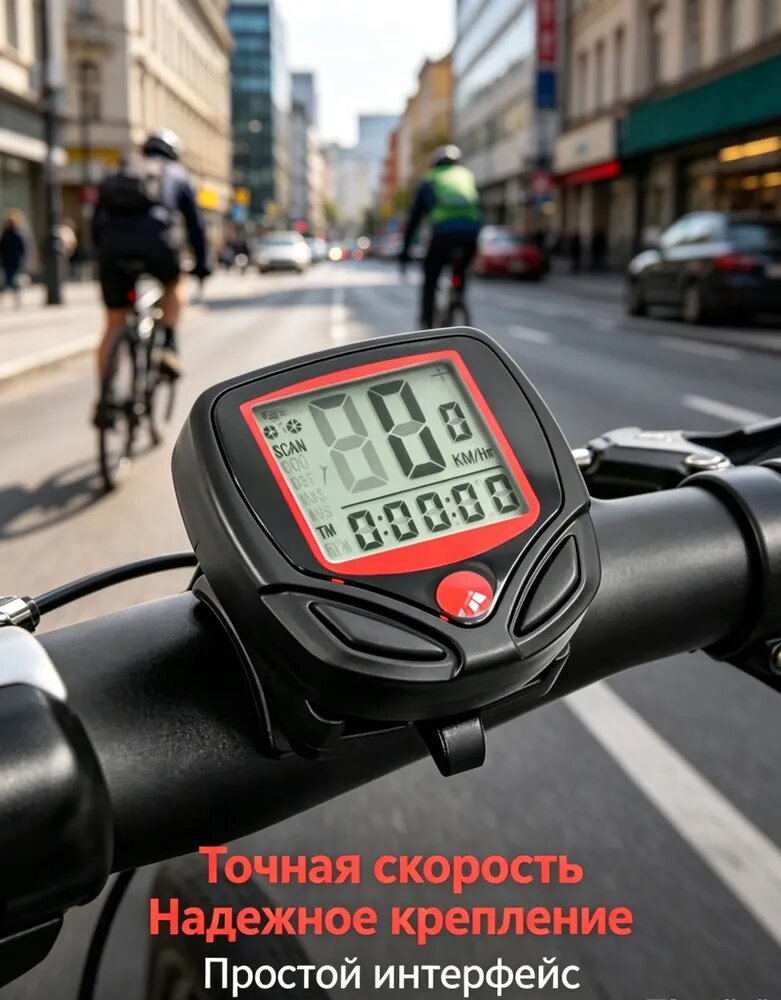 Водонепроницаемый цифровой спидометр для езды на велосипеде