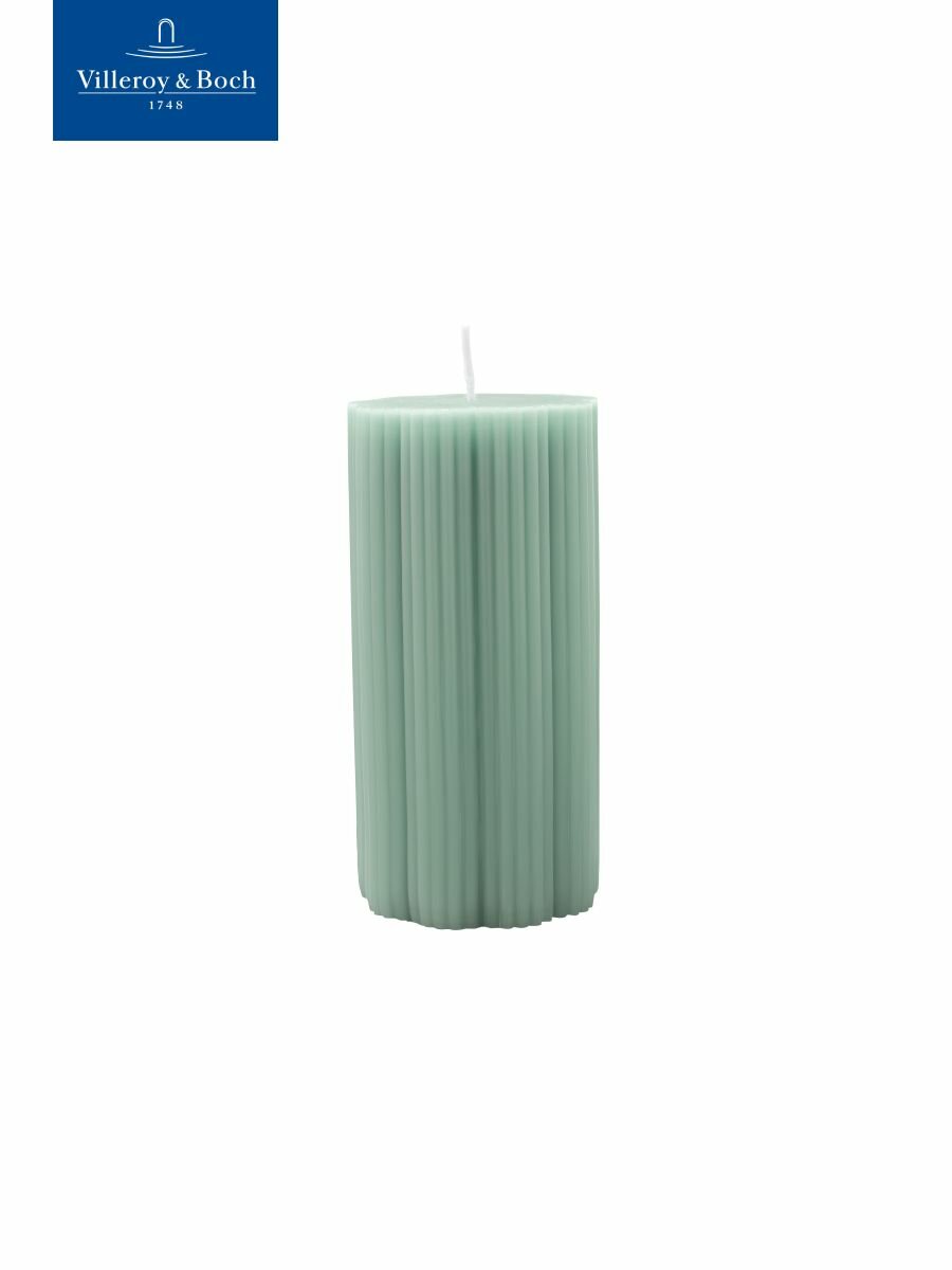 Свеча столбик декоративная 15 см, Fleur vert, Villeroy & Boch, Воск