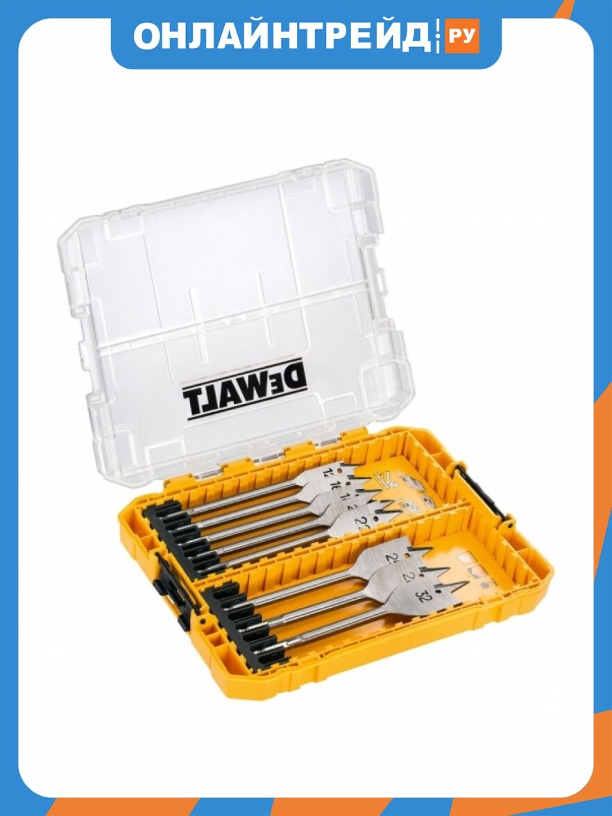 Сверла по дереву в наборе Dewalt DT70750 [8шт, 12-32мм]