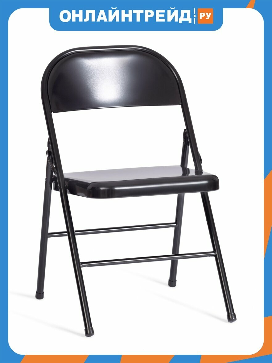 Стул Tetchair Стул складной FOLDER (mod. 3023(II)) металлический, 46,5 x 48 x 75, (Black) 6 в 1 уп.
