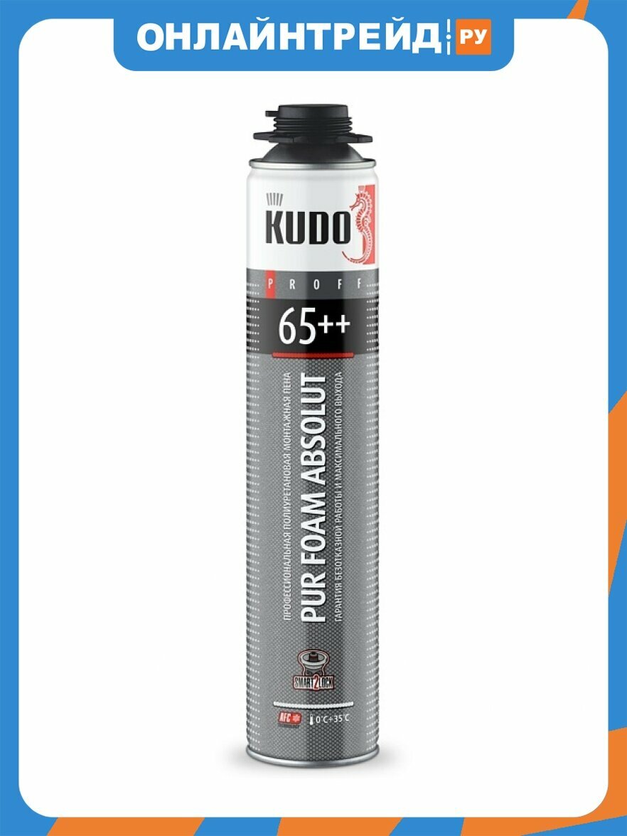 Пена полиуретановая монтажная Kudo PROFF 65+, 1 л.