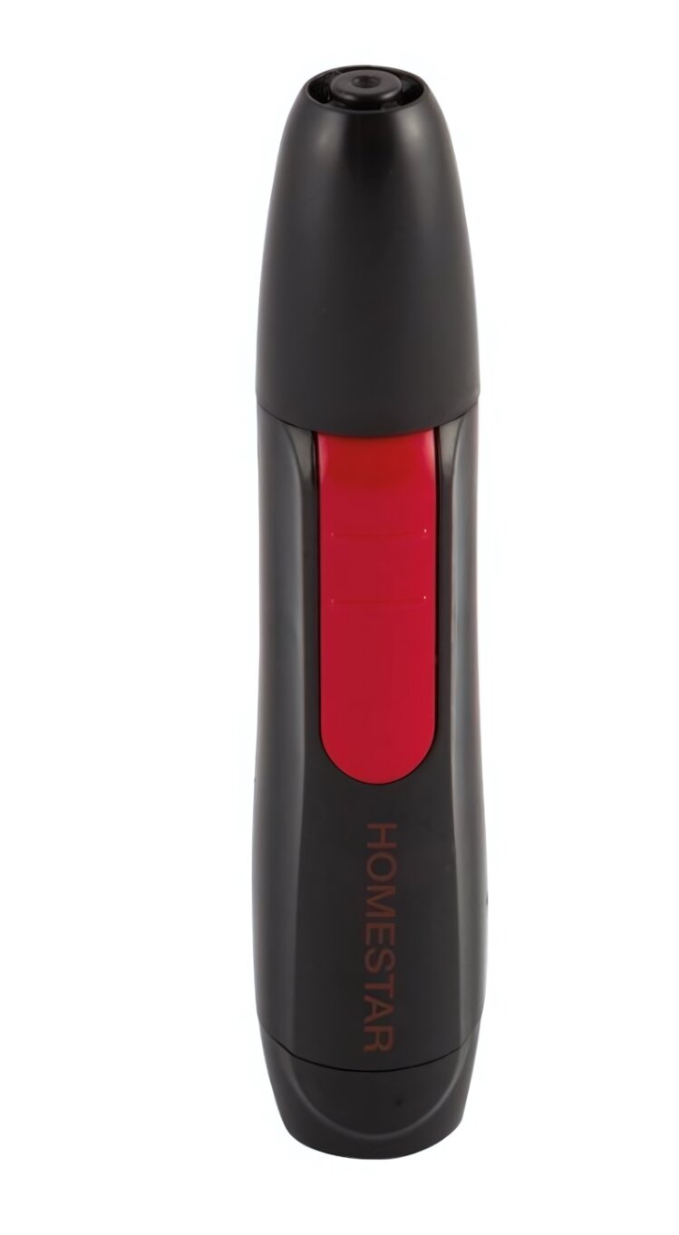 Триммер HOMESTAR HS-9013 для носа и ушей, 1.5 Вт, черный/красный, компактный