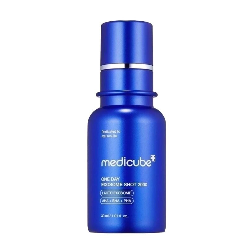 Medicube One Day Exosome Shot 2000 Сыворотка-бустер с экзосомами и спикулами для сужения пор