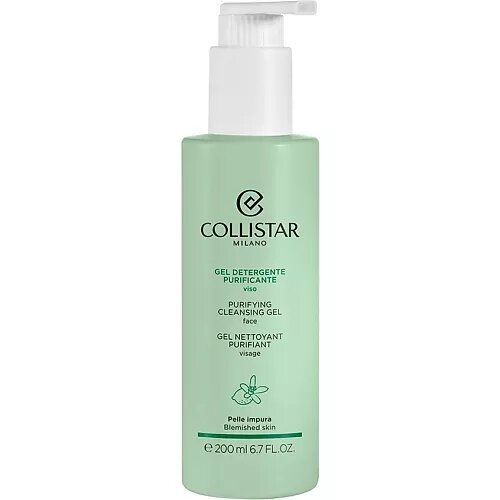 COLLISTAR Гель для лица очищающий Purifying Cleansing Gel Face, 200 мл