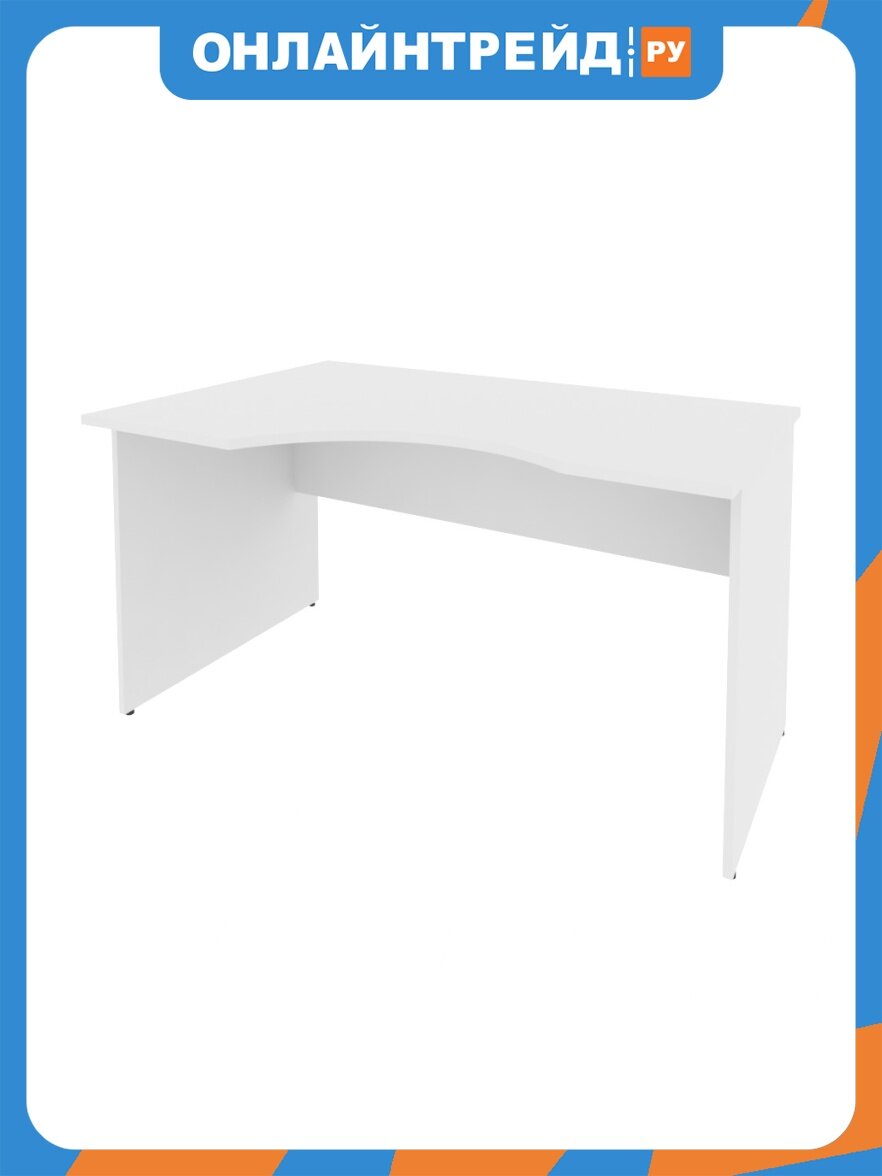 Стол письменный Riva CHAIR криволинейный левый А. СА-2 (L) Белый 1400х900х750