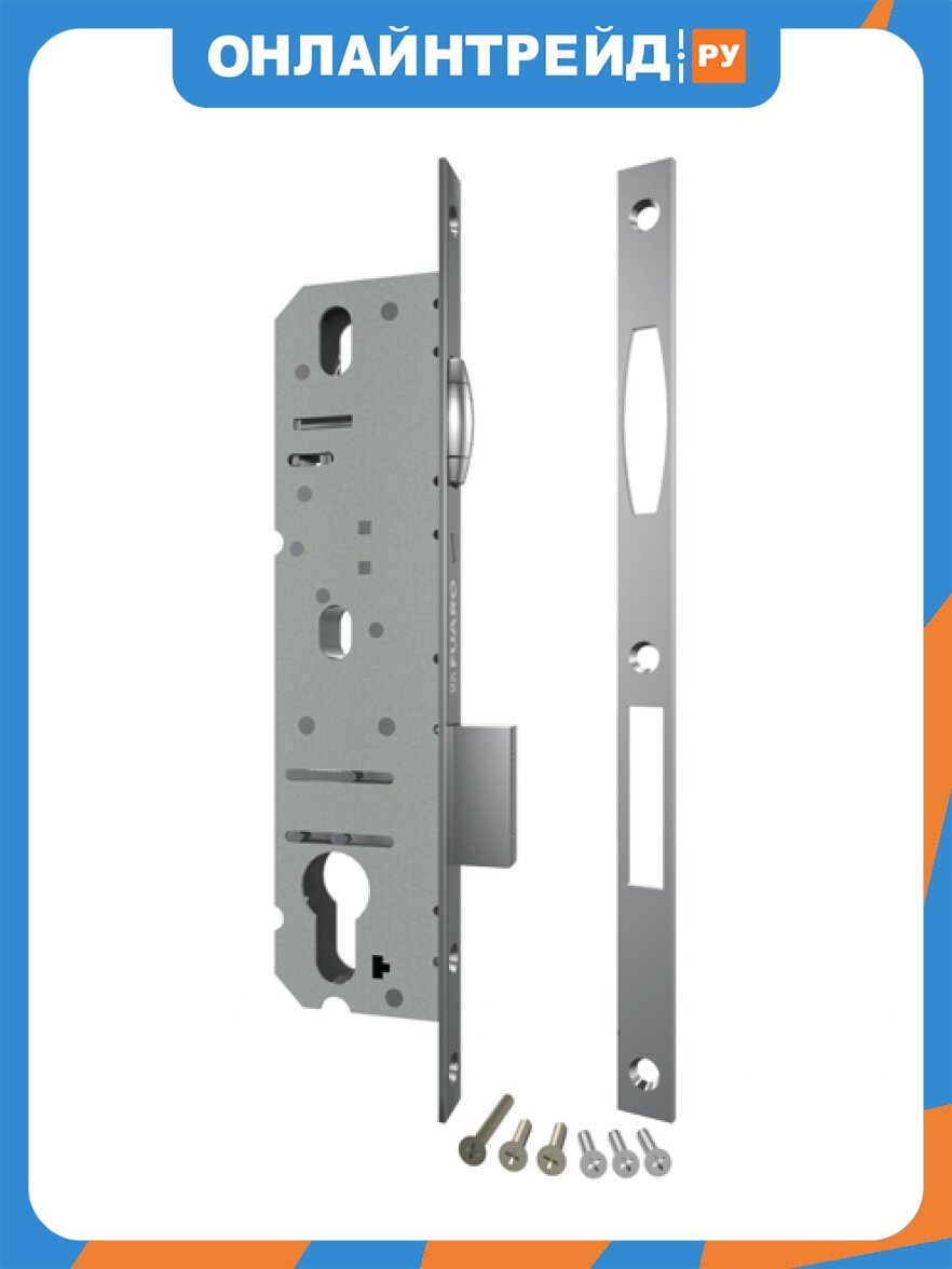 Корпус узкопрофильного замка с роликовой защелкой Fuaro PROF5116-40 CP хром