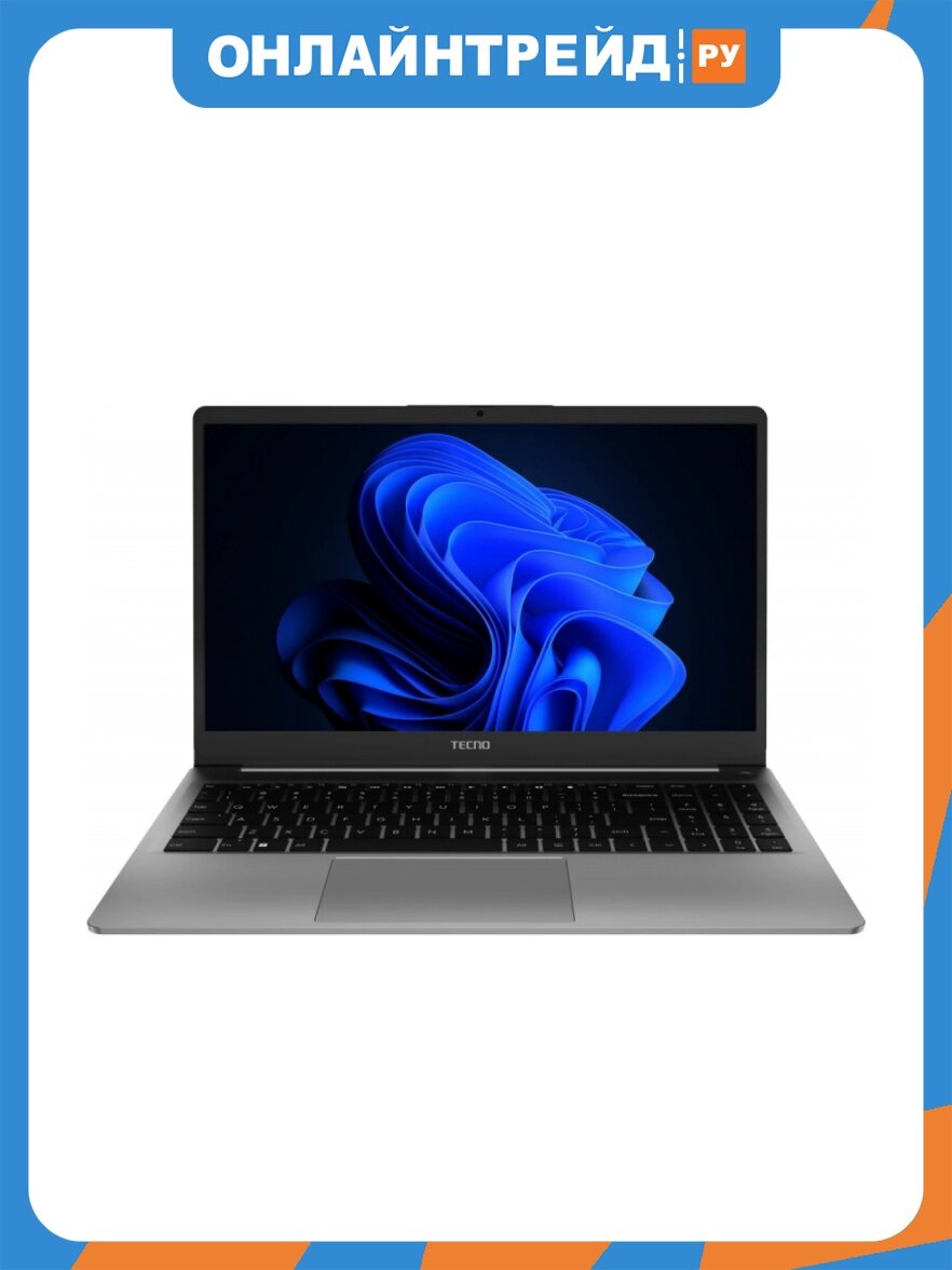 Ноутбук Tecno MegaBook K15SDA 15.6", IPS, Ryzen 5 7430U,16Gb, SSD 1Tb, RGr, Win11 (71005000256)