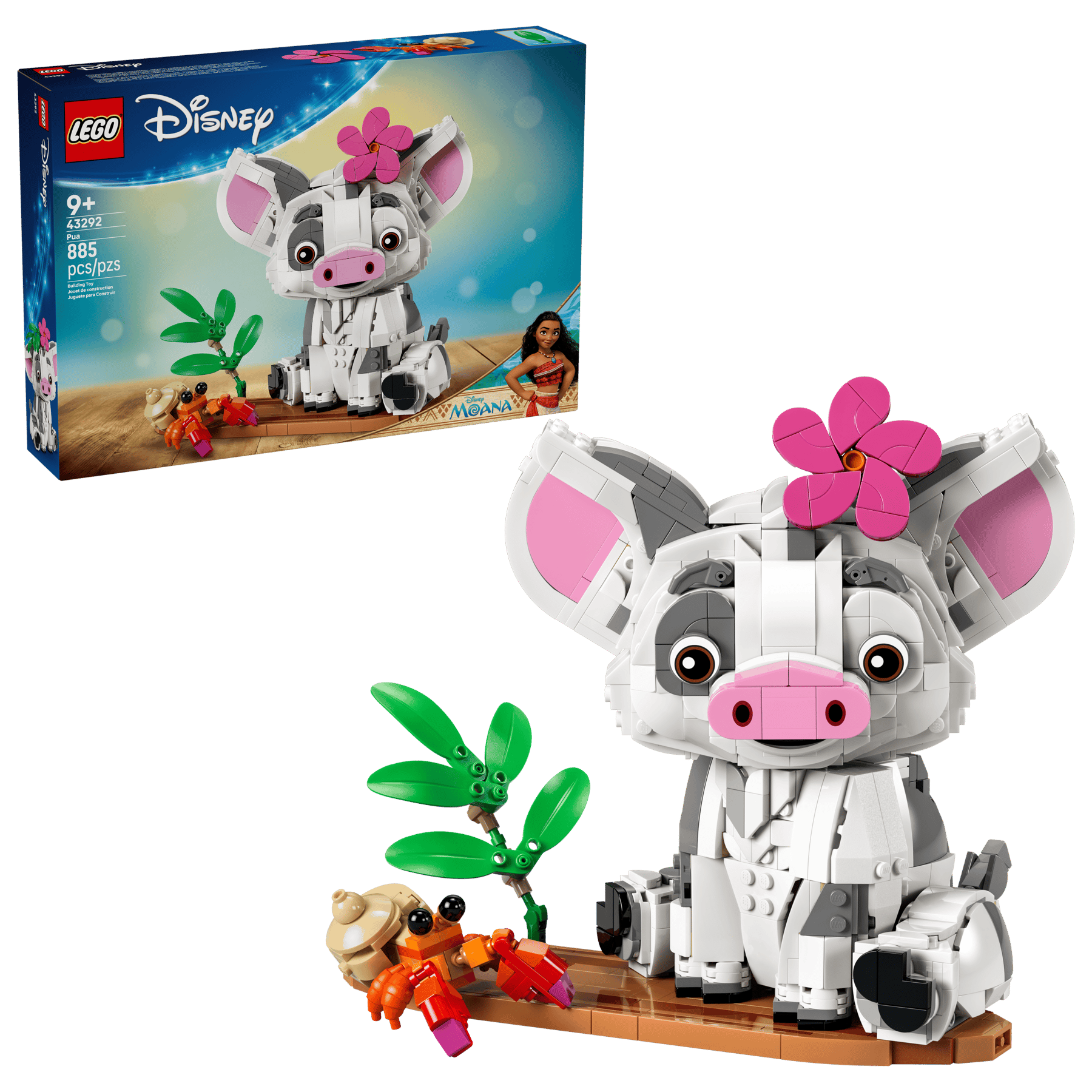 Конструктор LEGO Disney 43292 «Моана» - Пуа, белый, 885 дет.