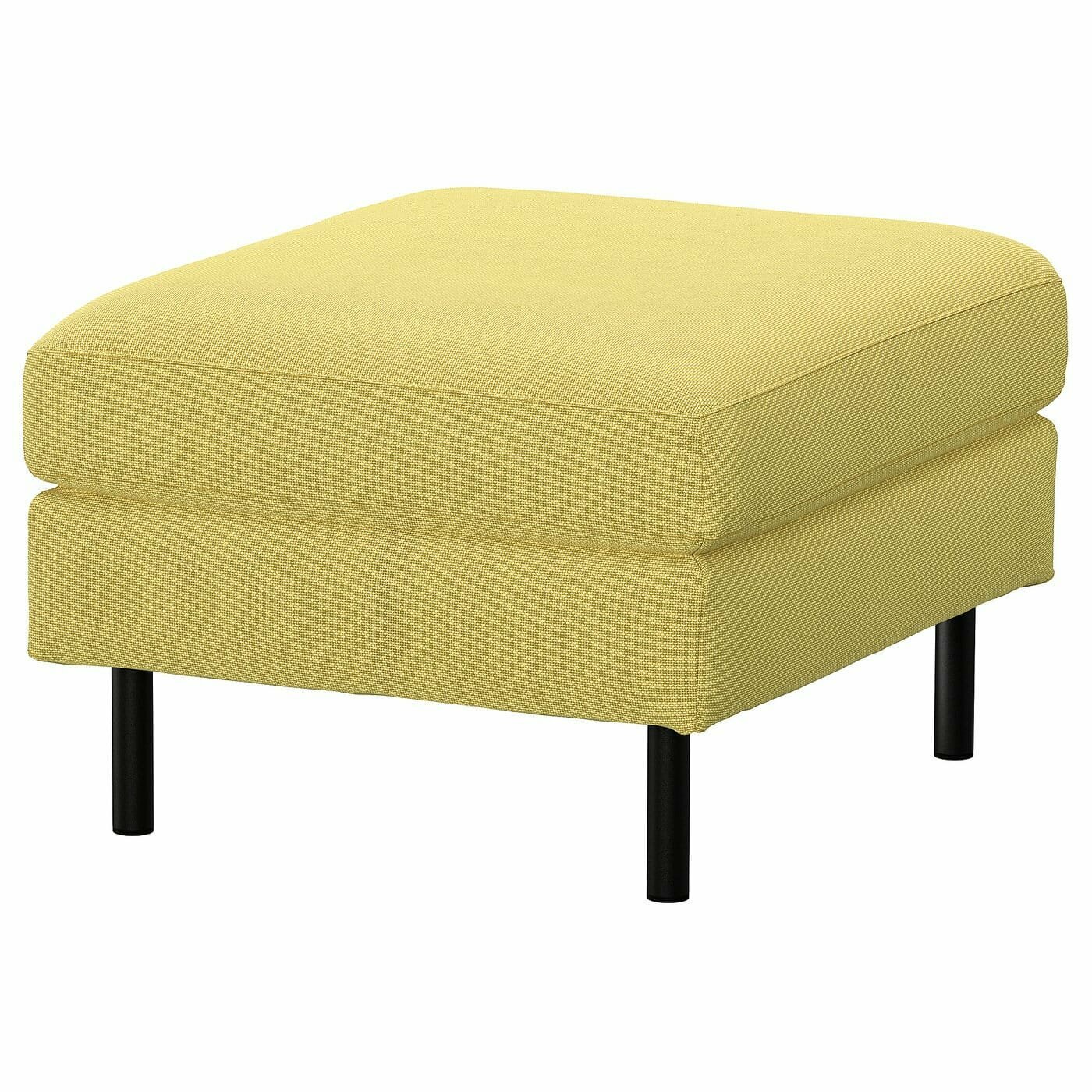Пуф IKEA SALTSJ BADEN 196.226.45, для дома, желтый, полиэстер, сталь
