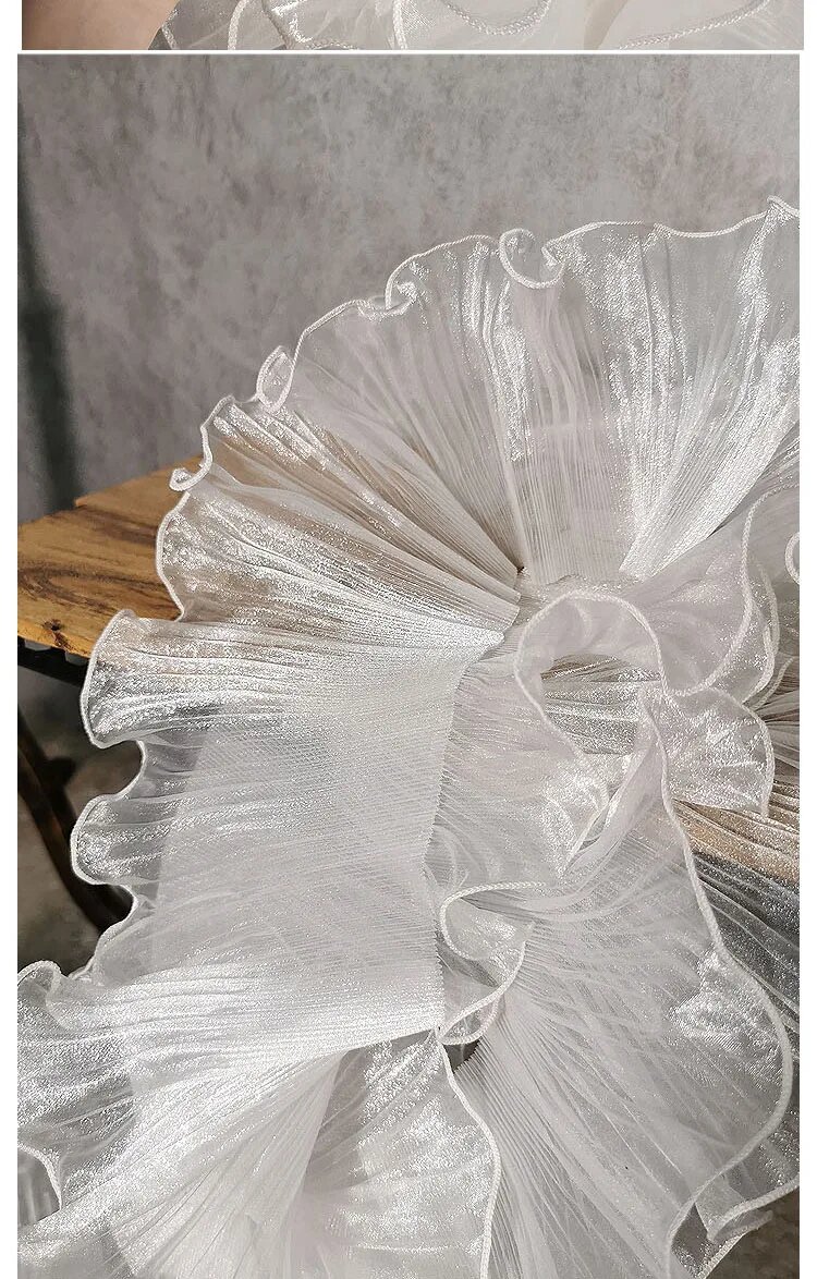 Прозрачная органза для пошива X1246 white 9cm