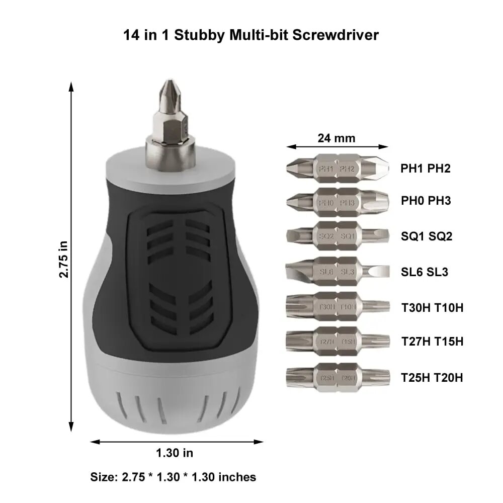 Мини-отвертка Stubby 7 в 1 — фото 1