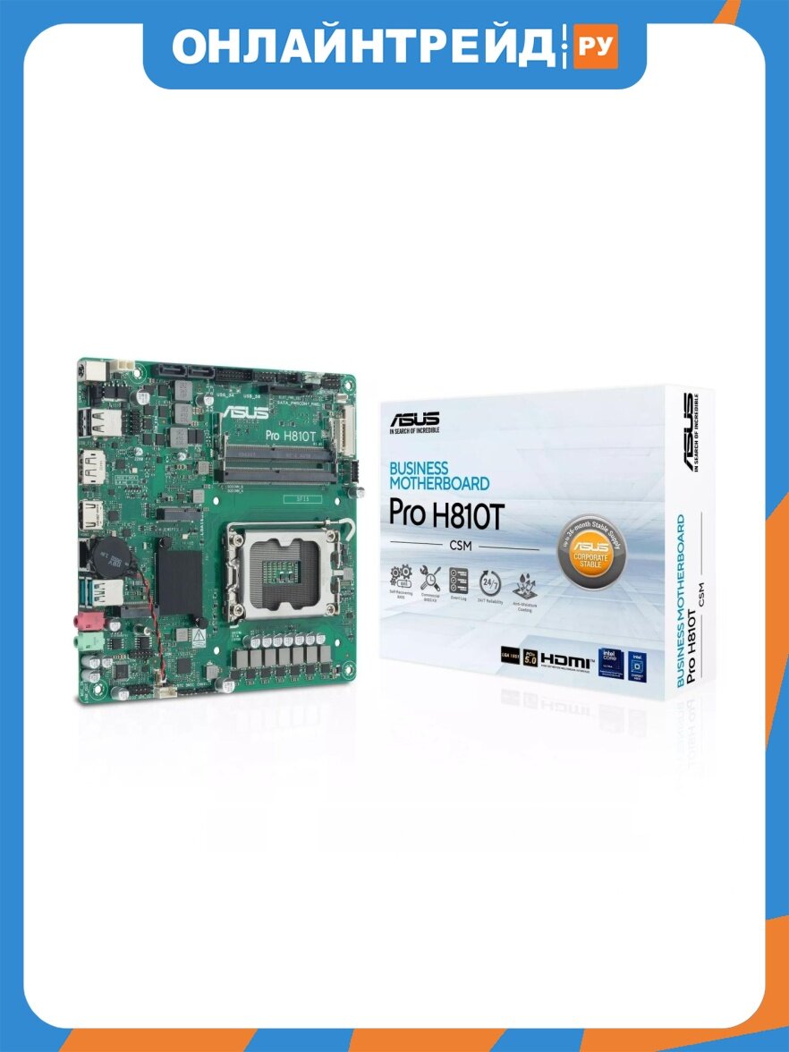 Материнская плата Asus PRO H810T-CSM (LGA1851, mini-ITX)
