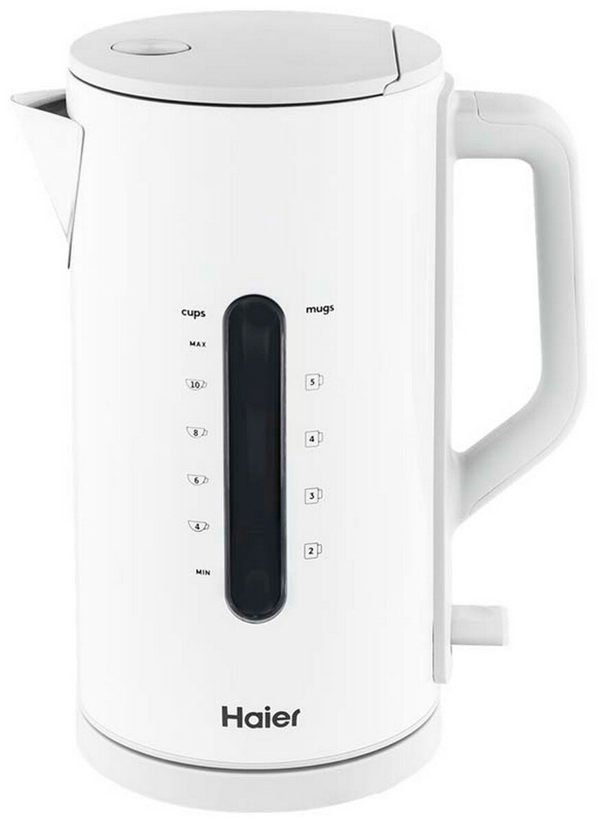 Чайник электрический Haier HK-600, 3000 Вт, объем 1,7 л, белый