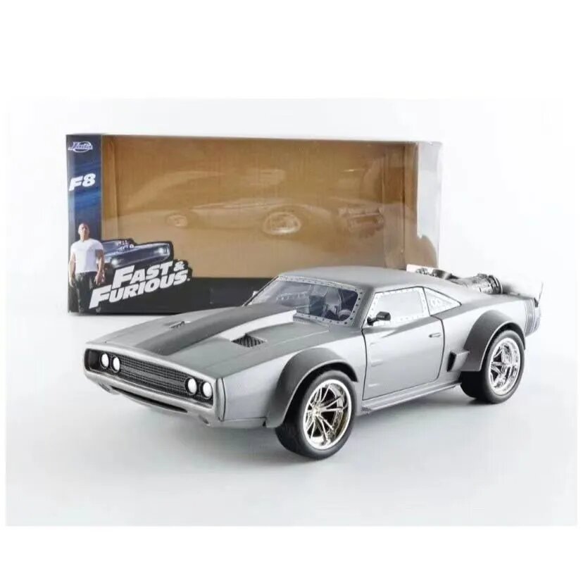 Машинка Jada Toys Fast & Furious 1:24 Dom's Ice Charger Die-cast Car, Детские игрушки, подарки для коллекци+онеров