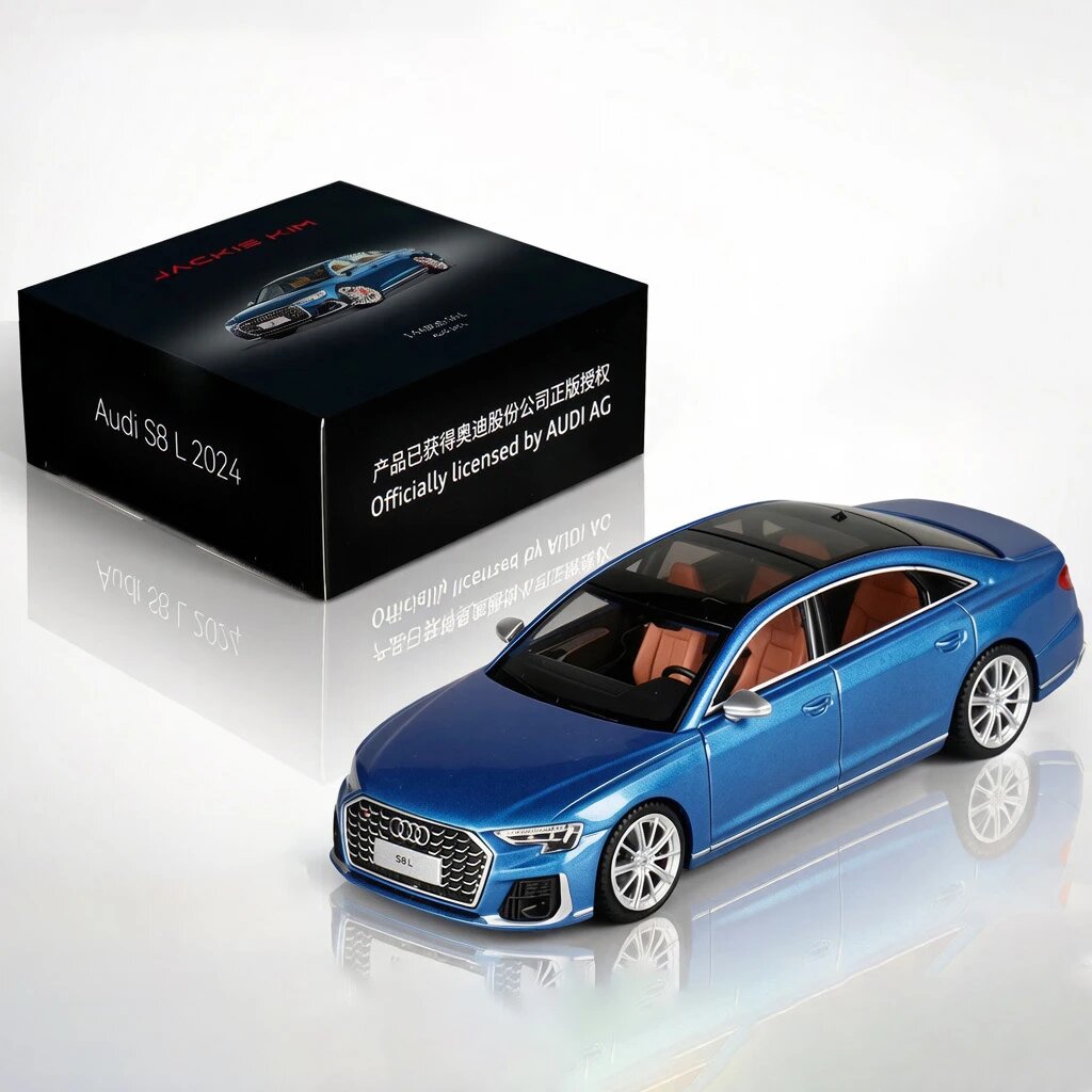 Модель автомобиля Come true JKM 1:64 S8 D5 2024 Синий, Blue