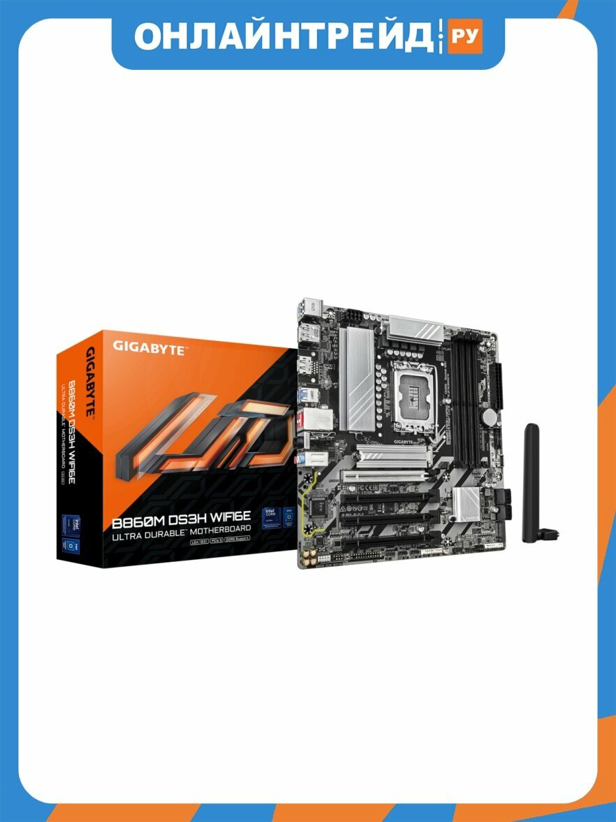 Материнская плата Gigabyte B860M DS3H WIFI6E (LGA1851, mATX)