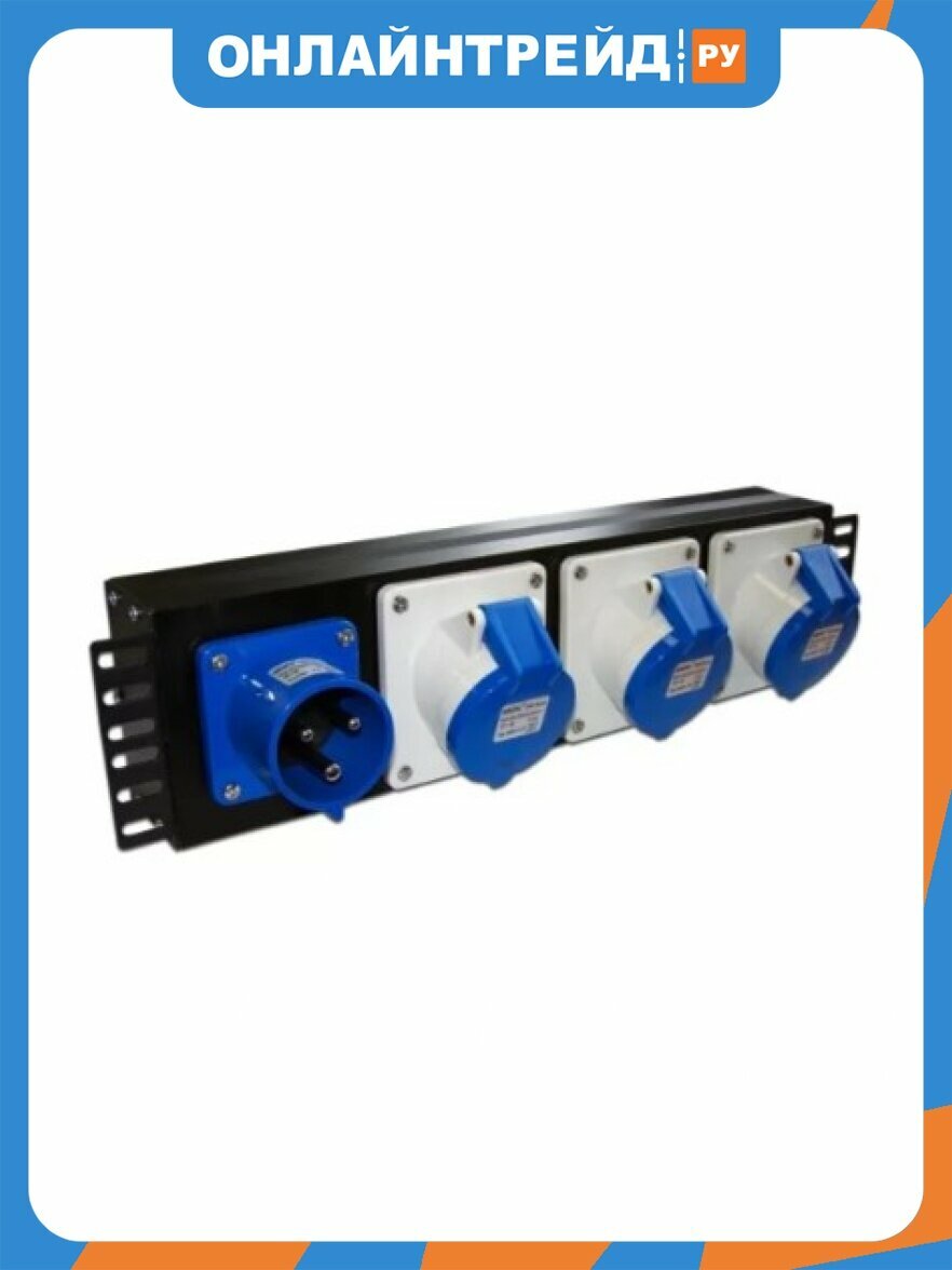 Блок розеток Lanmaster TWT-PDU-32AI9-1P 3шт, 1U, 19"