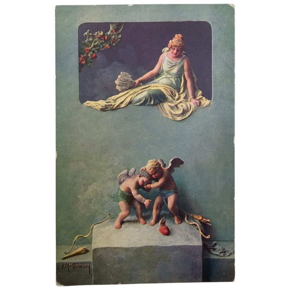 Почтовая открытка "Мастроянни - Соревнование" 1905-1915 гг. Франция