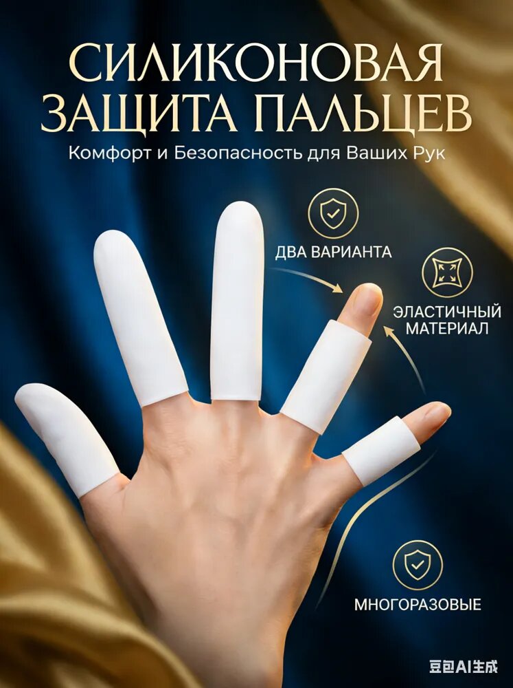 5 шт Напальчники силиконовые для защиты пальцев