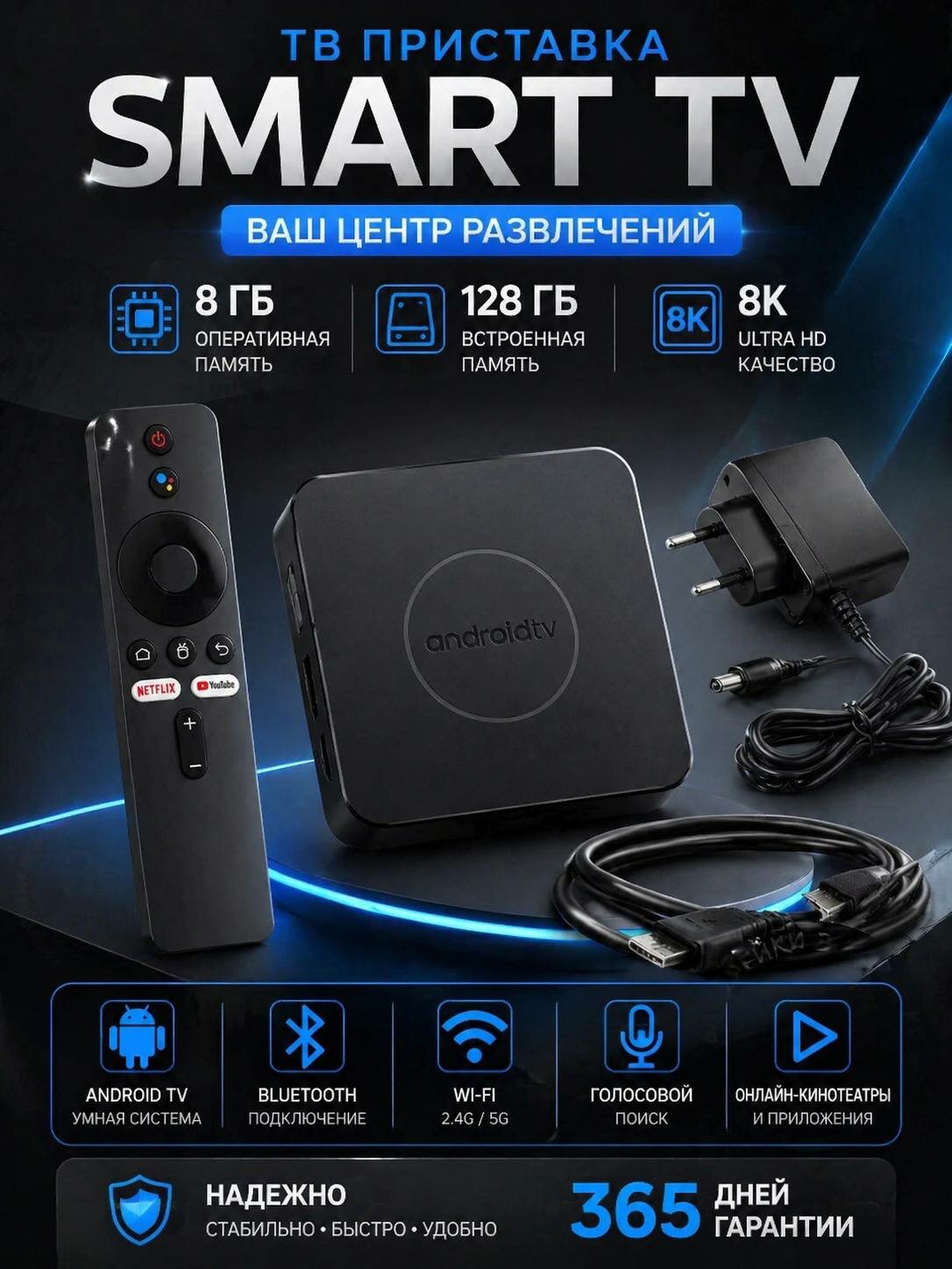 Приставка для телевизора андроид с SMART TV