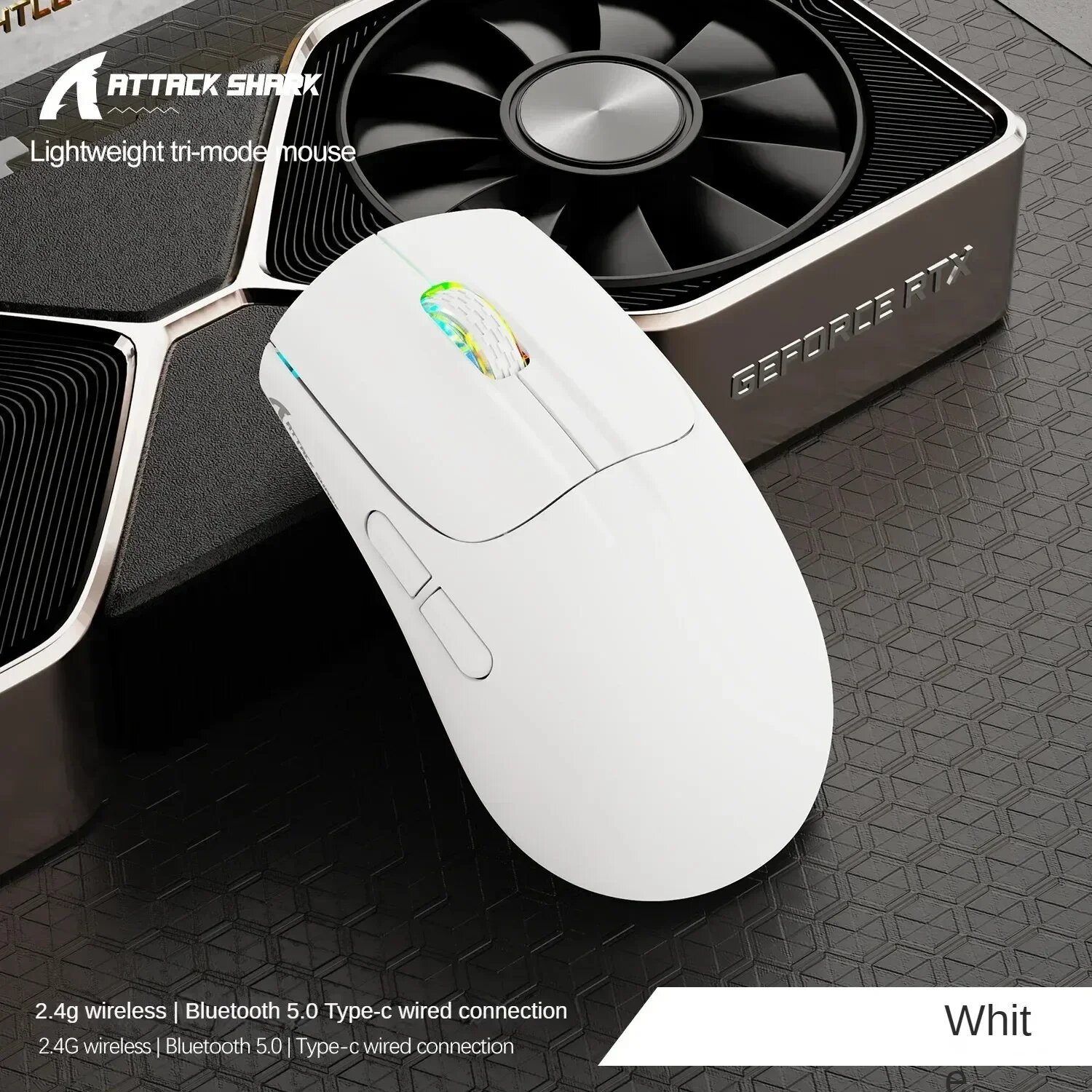 Беспроводная мышь Attack Shark X5 White 2.4ГГц