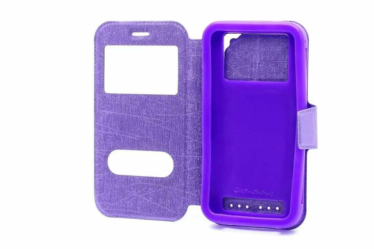 Чехол-книжка универсальная 5,5"-6.5"Deppa WalletSlide фиолетовый
