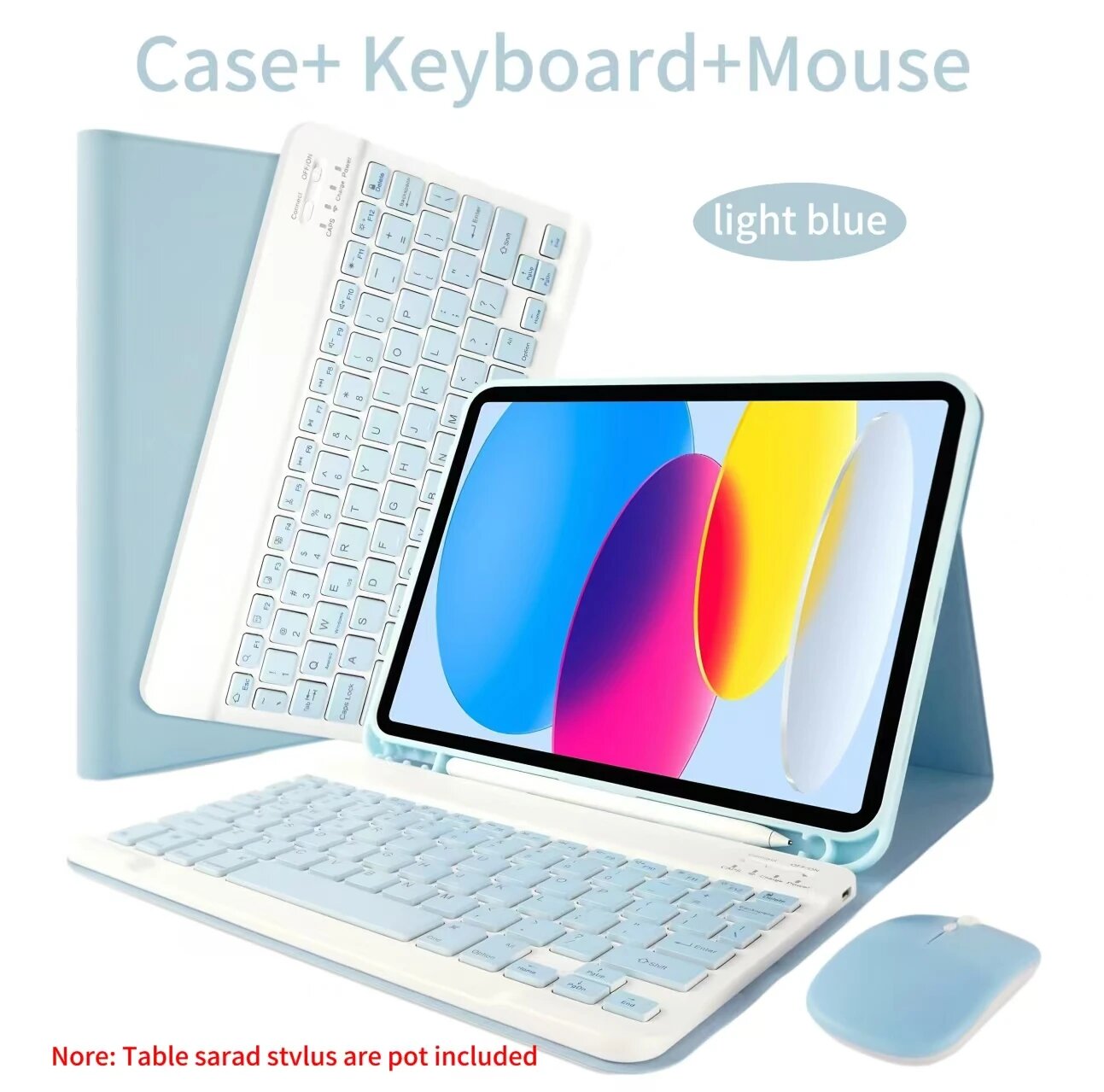 Чехол для iPad A16 11 дюймов 2025 года с Голубой, iPad 10 (10.9-inch), sky Blue 2, English