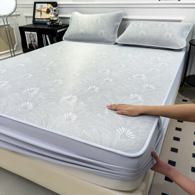 Яркая серая система охлаждающей подстилки Clear Breeze Elegance 180x200 см с 2 наволочками для кондиционера