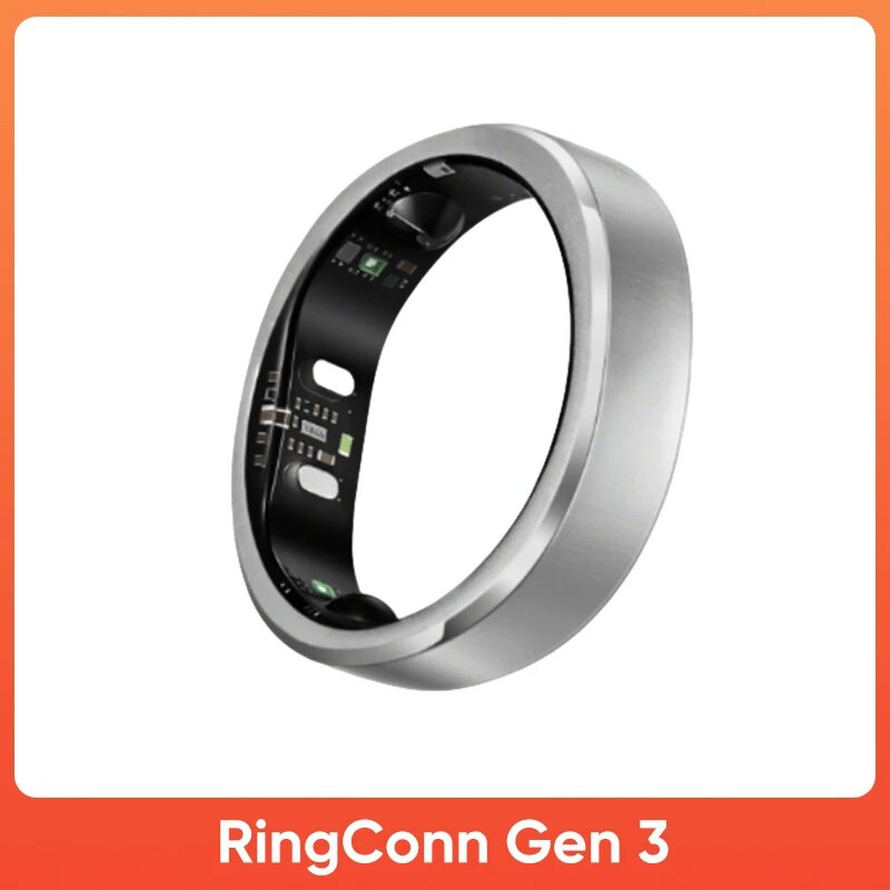 RingConn Gen 3 умное кольцо для мониторинга здоровья 11, Серебряный, Brushed Silver