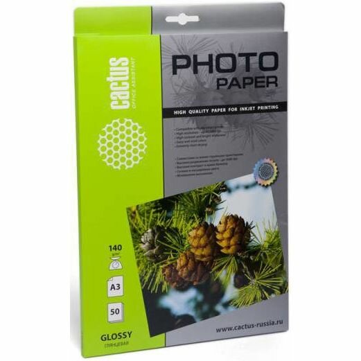 Фотобумага Cactus CS-GA314050 A3 140г/м глянцевая
