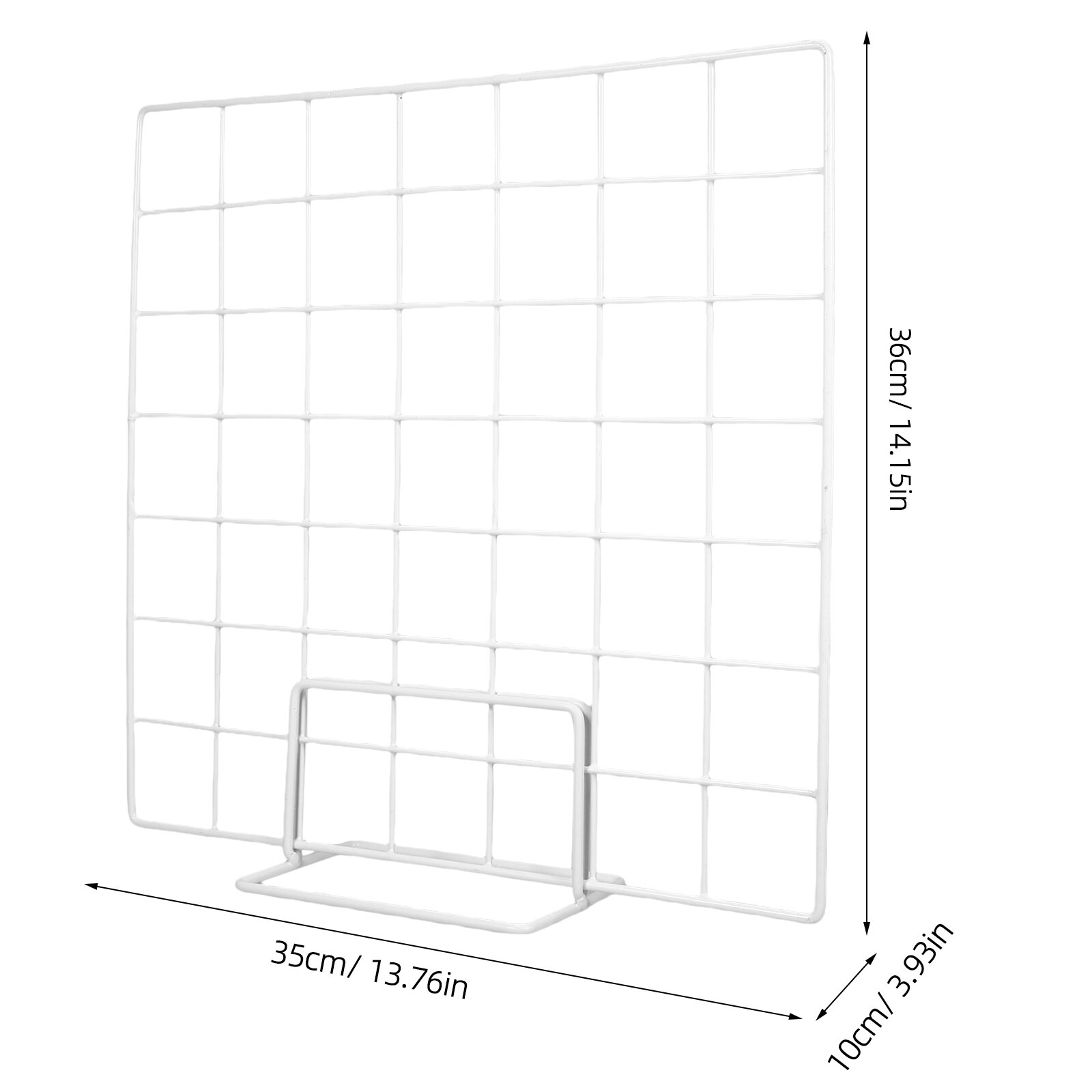 Стеллаж Для Витрины Сетчатая Панель Белый 36.00X35.00X10.00Cm