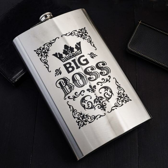 Фляжка из нержавеющей стали "Big boss", 1920 мл, фляга для алкоголя, для запаса воды
