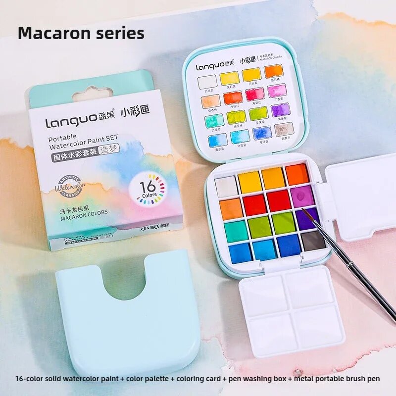 LANGUO Акварельные краски 64/16 цветов Macaron Series