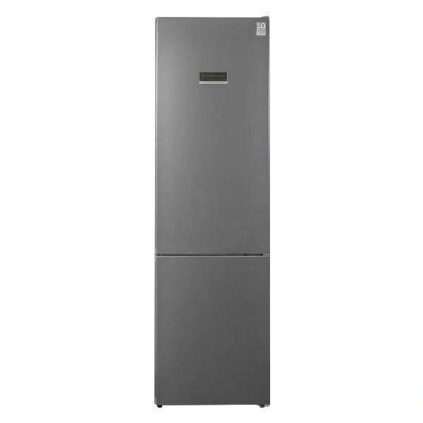 Холодильник Weissgauff CBN2WC2C2, с нижней морозильной камерой, инверторный, No Frost, 280/108 л, 203х60 см, серый — фото 1