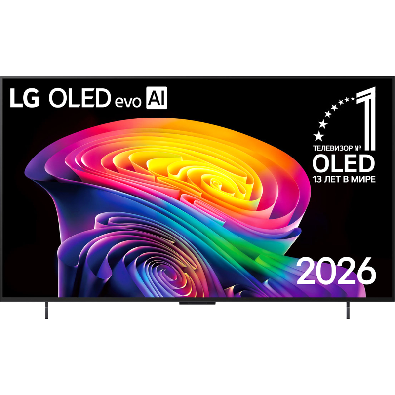 Телевизор 42' LG/ 42' OLED, Ultra HD, Smart TV(WebOS 26), Wi-Fi 6, Bluetooth v 5.3, MR NFC, 120Hz Native (VRR 165Hz), 2.0ch 20Вт, 4хHDMI, 2хUSB, 2 Pole, черный металл, 2026