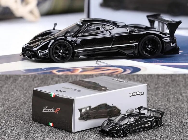 Машинка Tarmac Works TW 1/64 Pagani Zonda R Nero Galante Die-cast Alloy Car Model Collection Display Gift