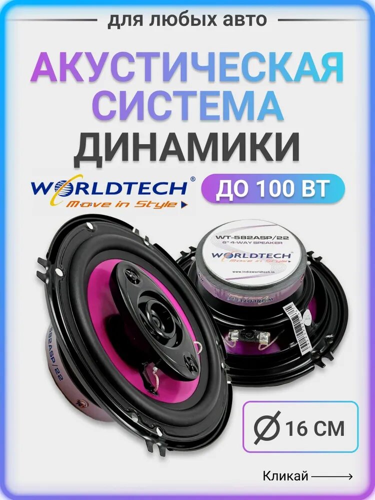 Динамики автомобильные 16 см акустическая система