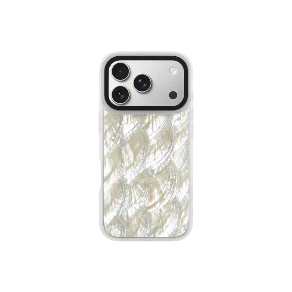 Магнитный противоударный чехол KZDOO Mag Seashell для iPhone iPhone17 Про Макс, Белый, Pearl white